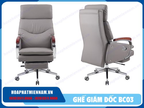 BC03 | Ghế lãnh đạo ngả lưng nhập khẩu BC03 - Nội Thất Hòa Phát