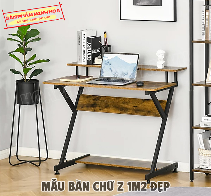 Mẫu bàn chữ Z 1m2 đẹp, giá rẻ, giao tận nhà - Nội Thất Hòa Phát